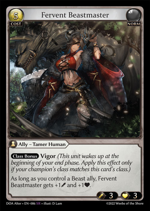 Fervent Beastmaster (Dawn Of Ashes)(DOA-086) Alter Edition – The Final ...