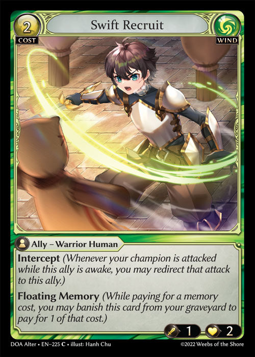 Swift Recruit (Dawn Of Ashes)(DOA-225) – The Final Boss Collectables